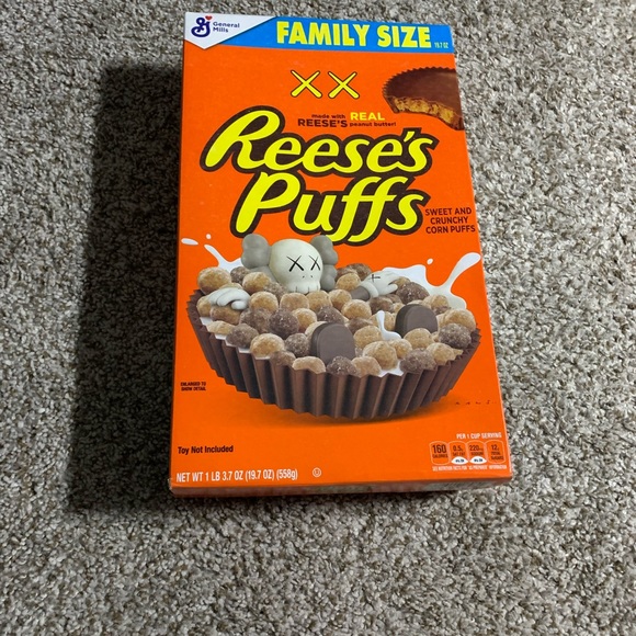 reeses puffs x kaws | Design | Reeses Puffs X Kaws Family Size Cereal ...